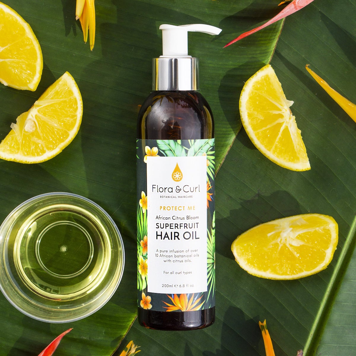 Flora & Curl - African Citrus Superfruit Hair Oil – Colorful Black